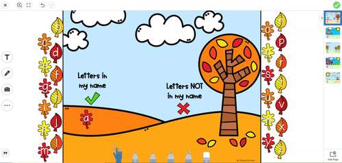 Seesaw Name Practice- Fall by Created by Chelsea | TPT