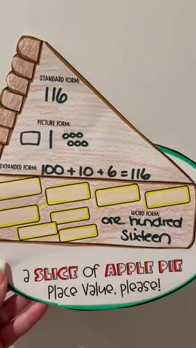 Fall Math Place Value Craft by The Teaching Diva Corner | TPT