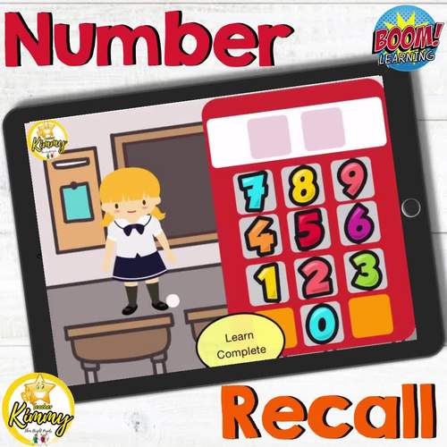 Back to School Number Recall Auditory Sequential Memory by Teacher Kimmy
