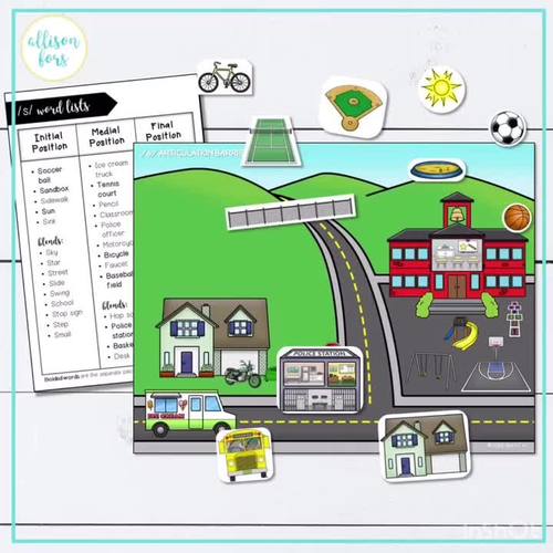 Articulation Barrier Games Speech Therapy for Later Sounds by Allison Fors