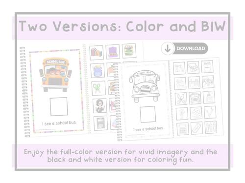 I See At School Interactive Adapted Book for Back To School Earlier ...