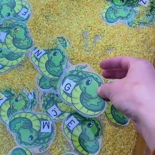 ABC uppercase lowercase flash card set | Letter Sorting | S is for Snake