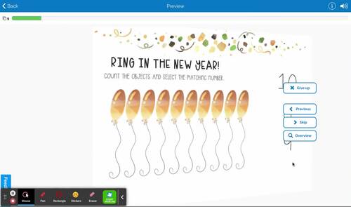 New Year's Count to 10 with Boom Cards by TargetTeacherWoman | TPT