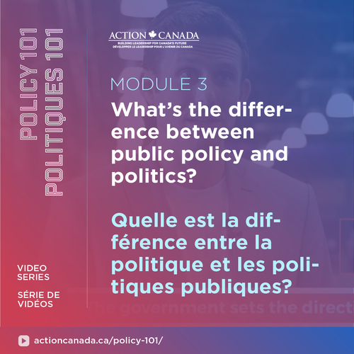 Video 3: Public policy vs. politics | Politique vs. politiques publiques