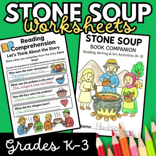 Stone Soup Activities Sequencing | Reading, Writing & Art Lessons (K–3)