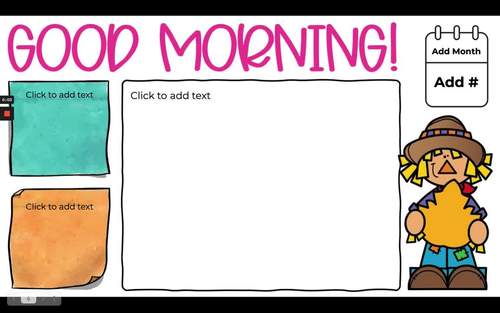Fall Good Morning Templates Compatible with Google Slides | TPT