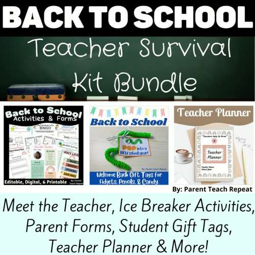 Back to School BUNDLE | Teacher Survival Kit | Beginning of the Year