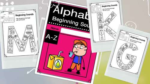 Alphabet Beginning Sound Letter Coloring by FUN SKILLS STUDIO ENGLISH