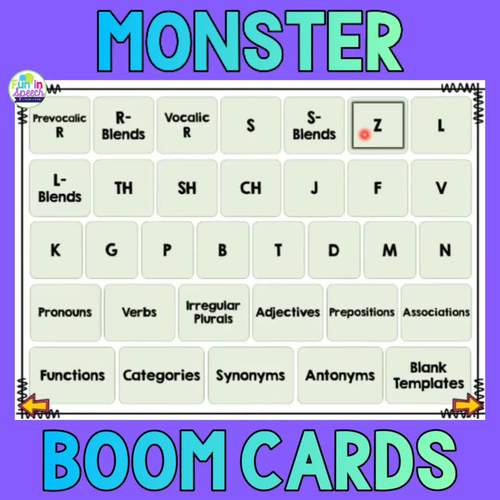 Build a Monster Speech Therapy Boom Cards by Fun in Speech | TPT