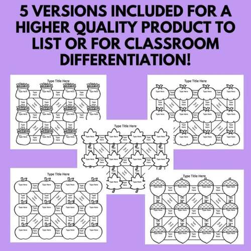 Fall Maze Templates | TPT Seller Templates by Jillian Fernandez | TPT