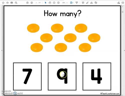 Counting 0-10 Digital Task Cards and Boom Cards by Teach Love Autism
