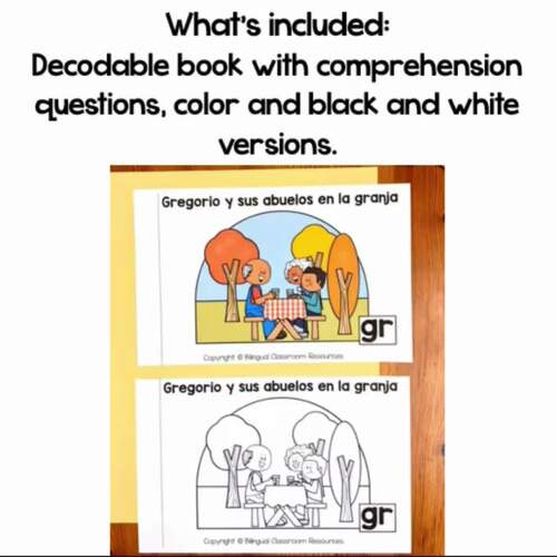 Sílabas trabadas gr | Librito | Hojas de trabajo | Decodable Reader in ...