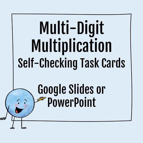 Multi-Digit Multiplication Digital Resource Math Task Cards and Quiz