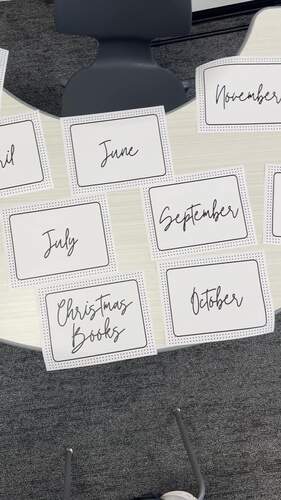 Monthly/ Seasonal/ Holiday Book Bin Labels by Your Favorite Teacher Mrs. E