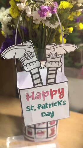 St.Patrick's Day Box Craft D.I.Y Coloring:Printable St Patrick's Day ...