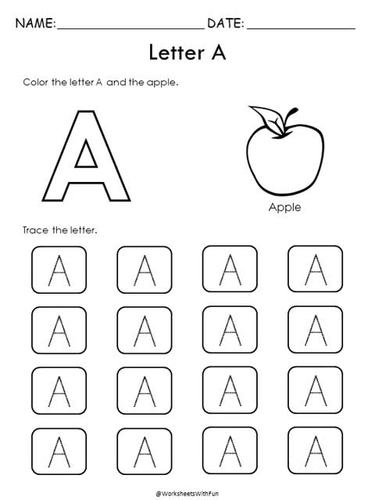 Preschool Worksheets Printable | Alphabet Tracing, Numbers, Shapes ...