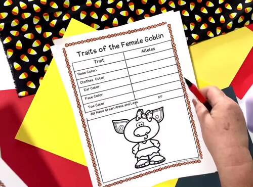 Halloween Goblins Traits Genetics Project | Dice Roll Punnett Squares ...