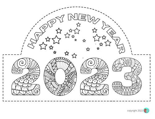 Happy New Year 2023 HATS | COLOR CUT + PASTE HAT ACTIVITY | MAKE NEW ...