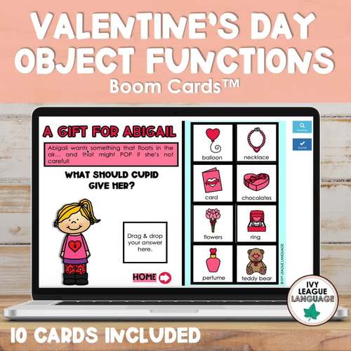 Object Functions: Valentine's Day Gifts Interactive Booklet & Boom Cards™