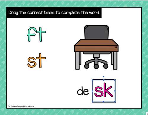Ending Blends for Google Slides™ by A Sunny Day in First Grade | TpT