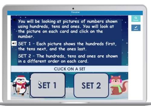 Hundreds, Tens and Ones: Winter (Digital Learning - Boom Cards) | TPT
