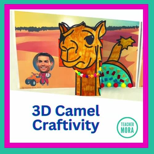 3D Camel Craft Activity - Cut and Paste - Camel Craftivity - Personalized
