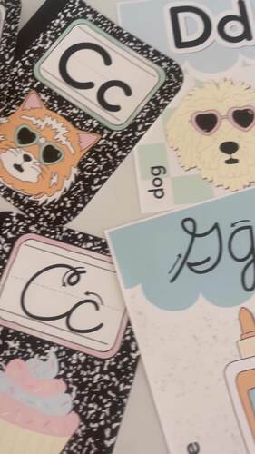 Composition Notebook Alphabet Posters - Pastel Classroom Decor ...