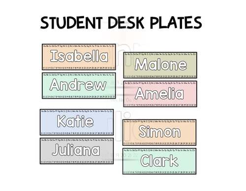 Printable Boho Nametags, Student Desk Plates, Classroom Labels ...