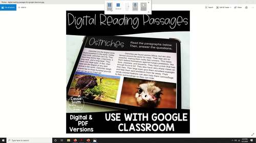 Digital Reading Passages Animals by Thrifty in Third Grade by Cassie Smith