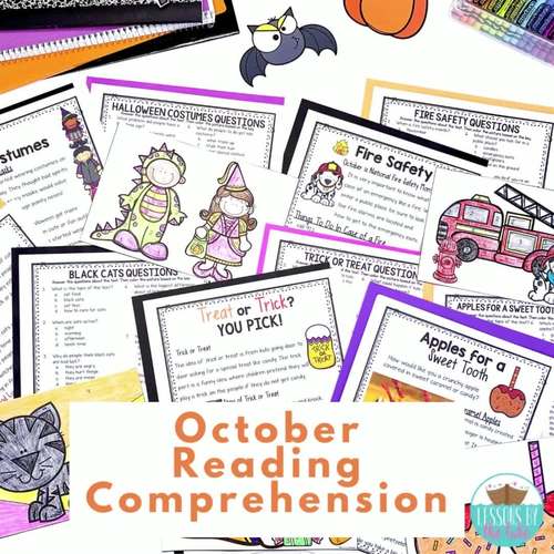 October Reading Comprehension Nonfiction Passages Color By Comprehension