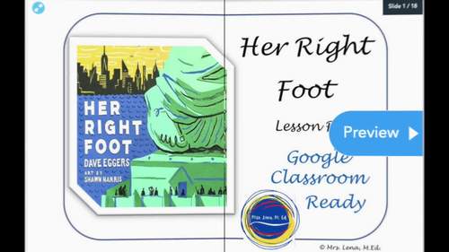 Her Right Foot by Eggers Printable & Nearpod Lesson by Mrs Lena | TpT