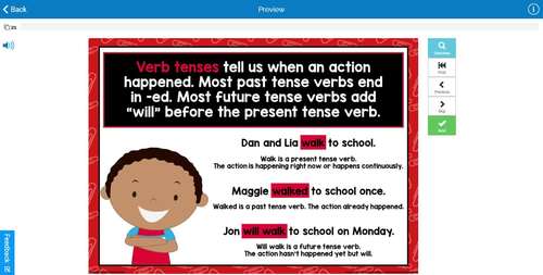 Verb Tenses Boom Cards by Second Grade Smiles | TPT