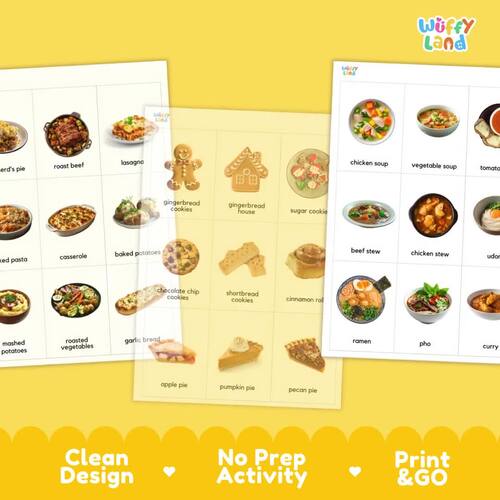 Winter Foods & Drinks Vocabulary Flashcards | Real Photos ESL, Speech ...