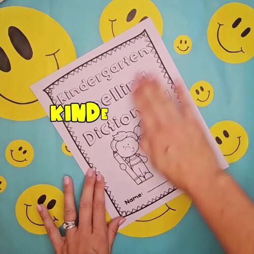 Kindergarten Spelling Dictionary - Writing - Spelling - Kinder - Penmanship