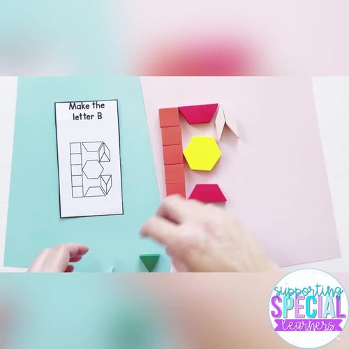 Stem Bin Task Cards. Fine Motor Task Boxes using Pattern Block. 62 Task ...