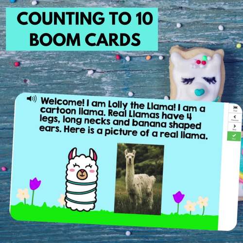 Counting to 10 With Llamas - BOOM CARDS™ by It's All Primary | TpT