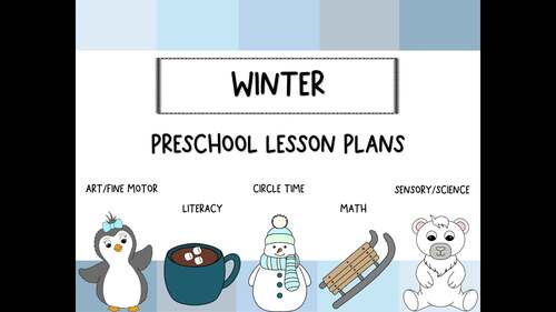 Winter Preschool Lesson Plans: BUNDLE | TPT
