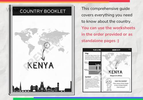 Kenya Country Study Booklet - Culture Activities - Elementary | TPT