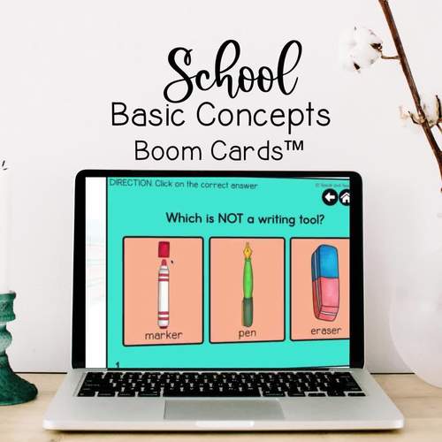 School Basic Language Concepts No Prep Speech Therapy Boom Cards™