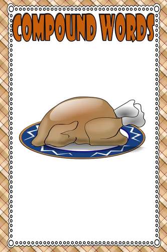 THANKSGIVING LITERACY CENTER Compound Words Activity Context Vocabulary