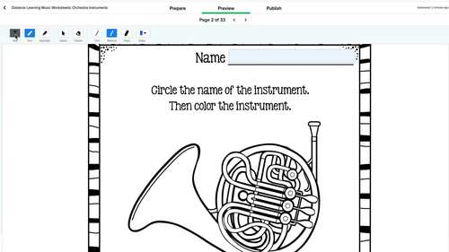 Orchestra Instruments Music Coloring Pages & Worksheets | TpT