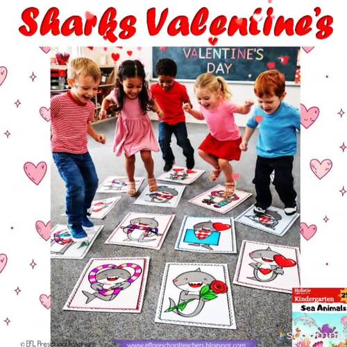 Valentine’s Day Sharks Activities for Kindergarten ESL | TPT