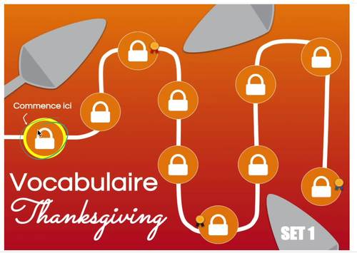 Action de Grace - French THANKSGIVING Vocabulary Activities BOOM CARDS ...