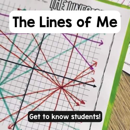 First Day Activity for High School Math | The Lines of Me by Rise over Run