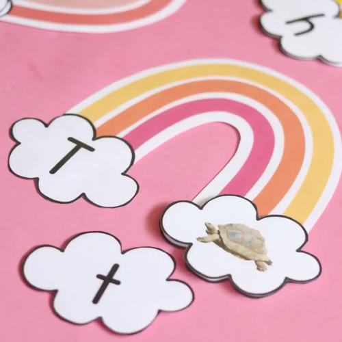 Rainbow First Sound Fluency and Letter Matching Activity | TPT