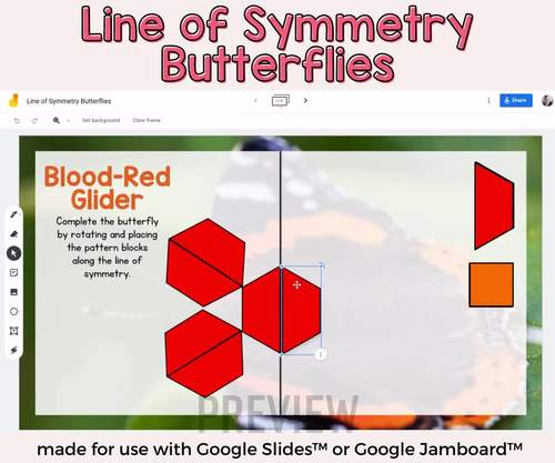 Line of Symmetry Butterflies Digital Activity with Google Slides™