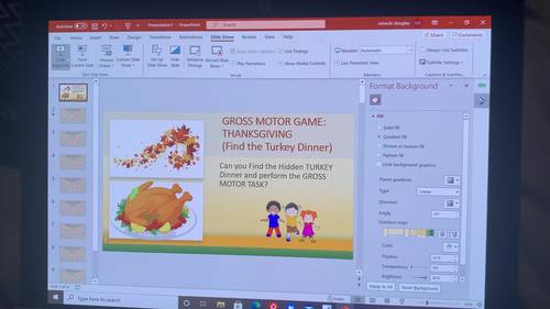 Gross Motor Game: Thanksgiving/Find the Hidden Turkey Dinner | TPT