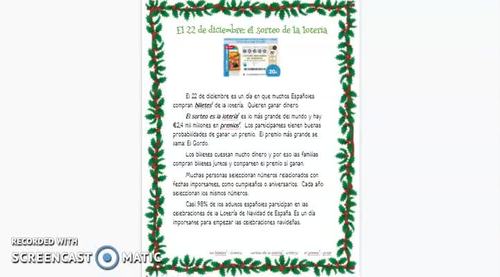Traditions for Christmas in Spain - SPANISH Readings Virtual & PDF