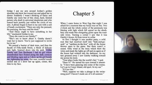 Great Gatsby Guided Reading | Close Reading & Literary Analysis Ch 5 Part 1
