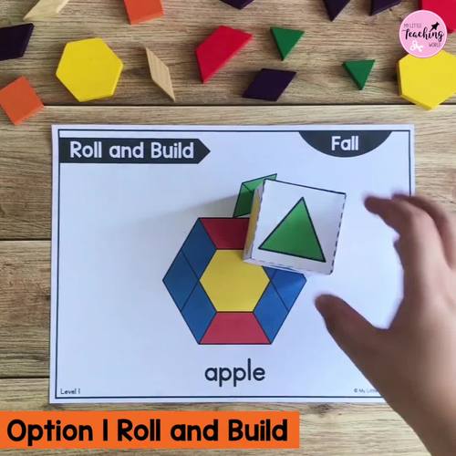 Fall Pattern Block Mats by My Little Teaching World | TPT